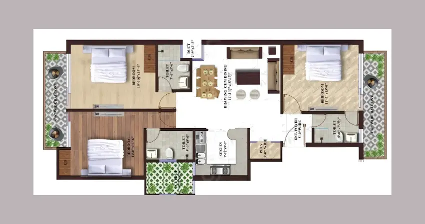 Canyon Splande Plus Zirakpur: Best 3 BHK Apartments in Nabha ...